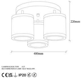 Stropní svítidlo v bronzové barvě Way – Opviq lights