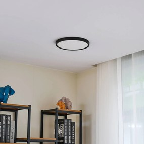 Lindby LED stropní svítidlo Pravin, Ø 30 cm, CCT, černé
