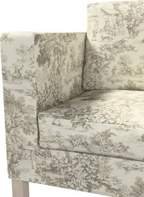 Potah na pohovku IKEA  Karlanda 2-místná, krátký barva hnědá látka vzorované