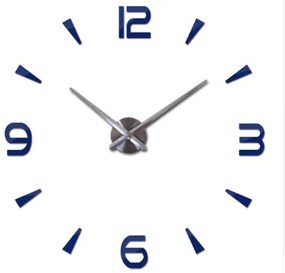 Nástěnné samolepicí 3D hodiny Barevná varianta: Modrá, Varianta: 87cm