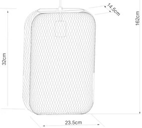 Lucide 78392/01/30 - Lustr na lanku MESH 1xE27/60W/230V černá
