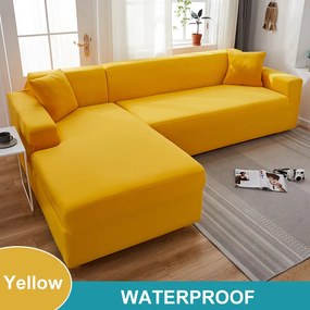 Elastický potah na pohovku či křeslo - voděodolný (3 sedadla) Barva: Žlutá