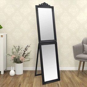 351523 vidaXL Volně stojící zrcadlo černé 40 x 160 cm