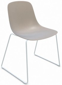Výprodej Infiniti designové židle Pure Loop Sledge - skořepina písková, podnož bílá