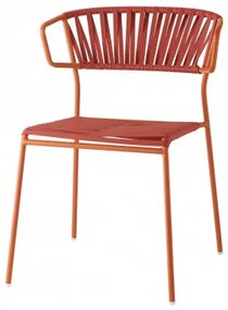 Scab Židle LISA CLUB s područkami terakota Barva kostry Scab ZE-terakota PVC výplet SCAB P73 - tmavě červená 287374
