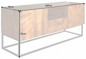 Designový TV stolek Shayla 160 cm mango
