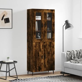 Skříň highboard kouřový dub 69,5 x 34 x 180 cm kompozitní dřevo 3198230