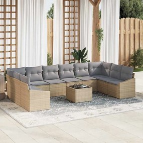 Set pohovek 11 ks Béžová polyratan 3346910