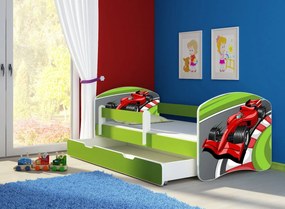 Dětská postel - Formule 160x80 cm + šuplík zelená