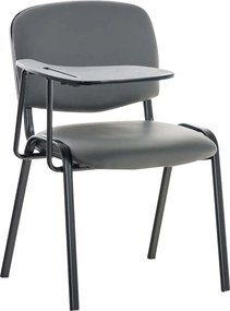 Židle Ken s skládací stůl umělá kůže – šedá
