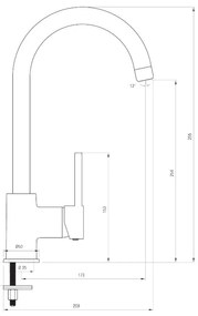 Deante Dřezová baterie Wasabi - BEW 262M