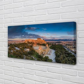 Obrazy na plátně Řecko Panorama architekturu Athens 140x70 cm