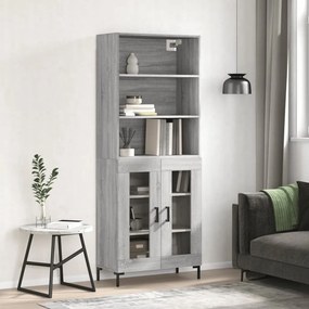 vidaXL Skříň highboard 69,5 x 34 x 180 cm kompozitní dřevo [3189321] Barva: kouřový dub