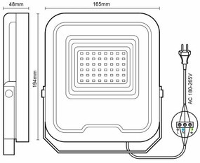 LED Reflektor PROFI LED/30W/180-265V 5000K IP65