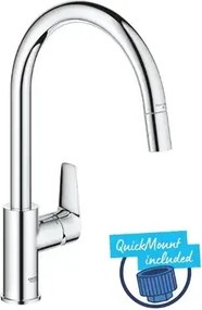 Grohe Start Edge - Dřezová baterie s výsuvnou koncovkou chrom