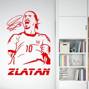 Živá Zeď Samolepka na zeď Fotbalista Zlatan Ibrahimovič Barva: černá