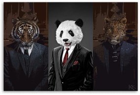 Gario Obraz na plátně Zvířata v oblecích Rozměry: 60 x 40 cm