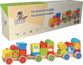 BABU Skládačka Vláček / Dřevo / od 3 let