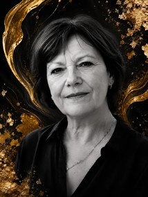 Foto obraz z vlastní fotky na plátno – Luxusní Glamour Gold styl se zlatými prvky