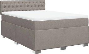 Box spring postel s matrací taupe 140x200 cm textil 3288222
