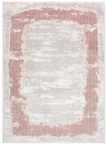 koberec CORE A004 Rám, stínovaný strukturální dvě úrovně rouna, béž velikost 140x190 cm | krásné koberce cz