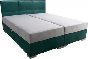Čalouněná postel Kvadrat II, 200x180, zelená/šedá (an 4810/4817)