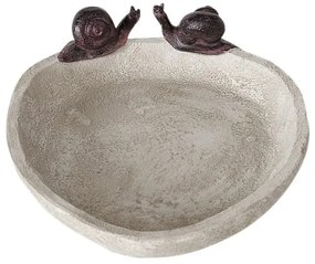 Napajedlo pro ptáky Snails, 6x21 cm, polyresin, béžová