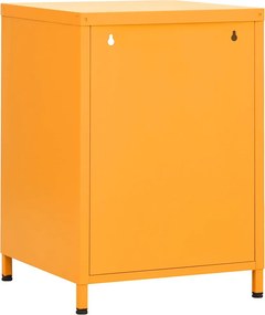 Noční stolky 2 ks hořčicově žlutá 35 x 35 x 51 cm ocel 3095216