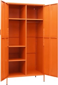 Šatní skříň oranžová 90 x 50 x 180 cm ocel 336246
