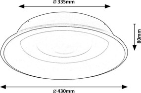 Rabalux Bílé stropní LED svítidlo Veller 430mm 36W CCT 71047
