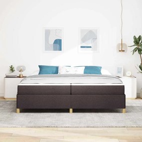 Rám postele Tmavě hnědá 200 x 200 cm textil 3398965