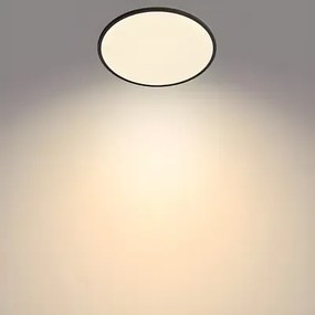 Philips SUPERSLIM CL550 černá / Stropní LED svítidlo / O 43 cm / 22W /