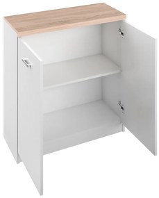 Kondela Komoda 2D, bílá / dub sonoma, TOPTY TYP 13