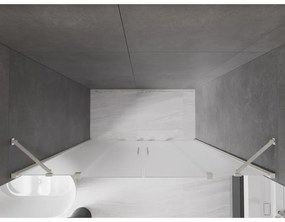 Mexen Velar Duo, posuvné sprchové dveře do otvoru 170 cm, 8mm sklo námraza, broušená ocel, 871-170-000-32-97