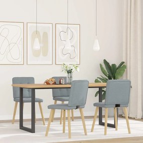 Jídelní židle 4 ks světle šedé textil 3315168