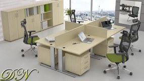 Sestava kancelářského nábytku Komfort 4.6, javor ZEP 4.6 12