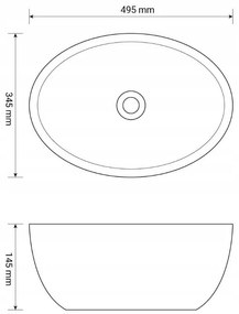 Hagser Gisela keramické umyvadlo na desku 50x35 cm, bílá, HGR70000040