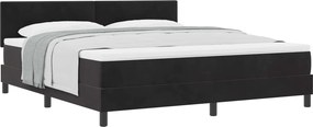 Postel s boxspringem s čelo Černá 180 x 200 cm samet 3339190