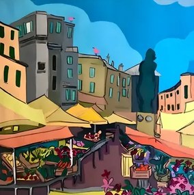 NORIMPEX Diamantové malování Tržnice / 30x40 cm