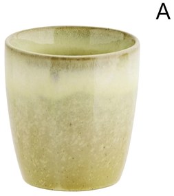 MADAM STOLTZ Kameninový hrnek Multi 250 ml B, žlutá barva, keramika