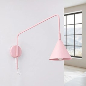 Sollux Lighting Nástěnné svítidlo NOX 1 růžové s vypínačem