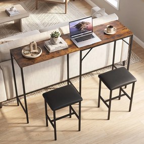 Costway Barový stolní set s 2 barovými židlemi, barový stůl