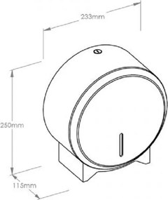 Merida STELLA - nerezový zásobník na toaletní papír JUMBO 190, matný