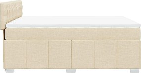 Box spring postel s matrací krémová 140x190 cm textil 3289375