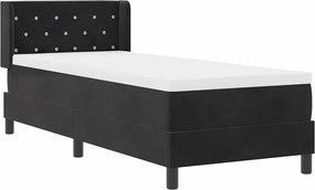 Postel s boxspringem s čelo Černý 200 x 80 cm samet 3341386