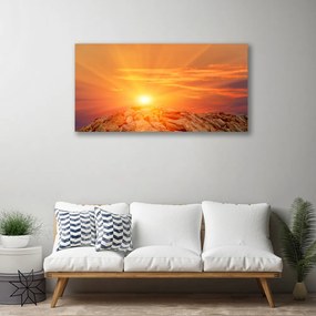 Obraz na plátně Slunce Nebe Hora Krajina 100x50 cm