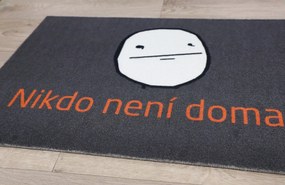 Rohožka Nikto nie je doma 40x60 cm, 40x60, šedá, Mercury Flooring