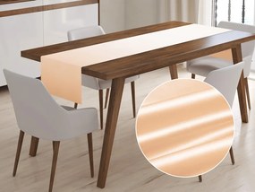 Biante Saténový běhoun na stůl polyesterový Satén LUX-L046 Béžový 20x140 cm