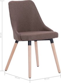 vidaXL Jídelní židle 2 ks textil [283632] Barva: taupe