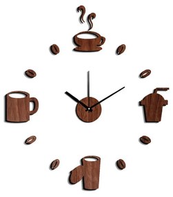 Nástěnné nalepovací hodiny Mauro Ferretti Coffee, ⌀ 60 cm